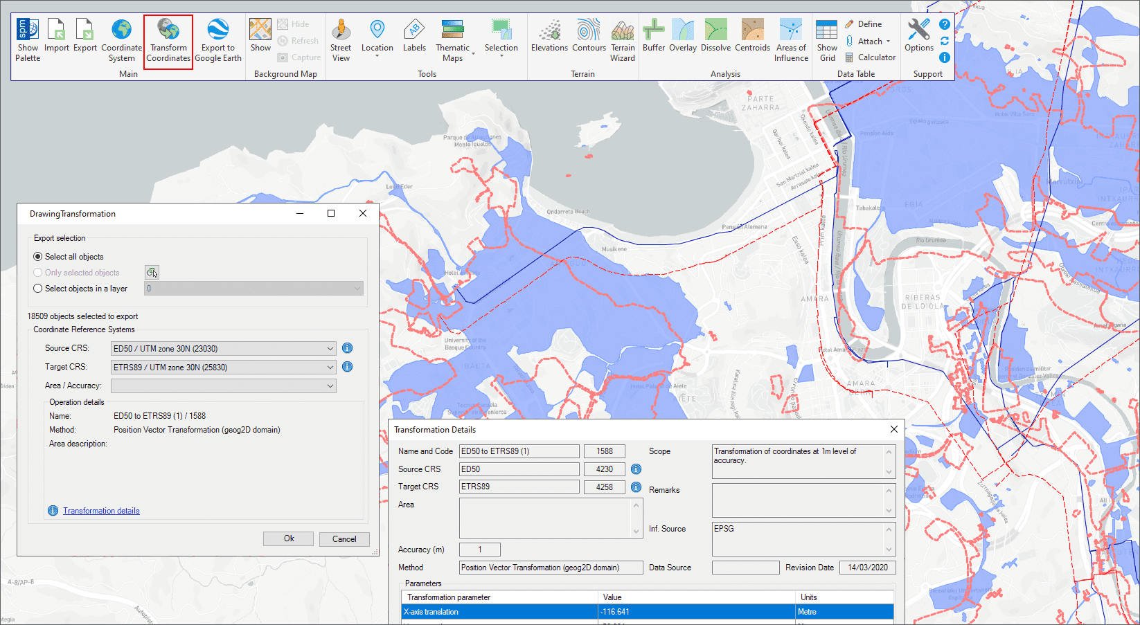 Transform The Drawing Coordinate Reference System